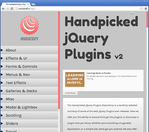 Top 10 resources for jQuery plugins - pontikis.net